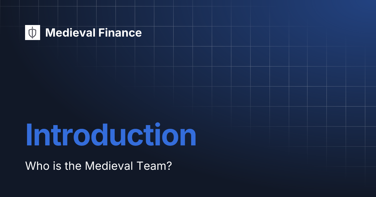 Introduction | Medieval Finance