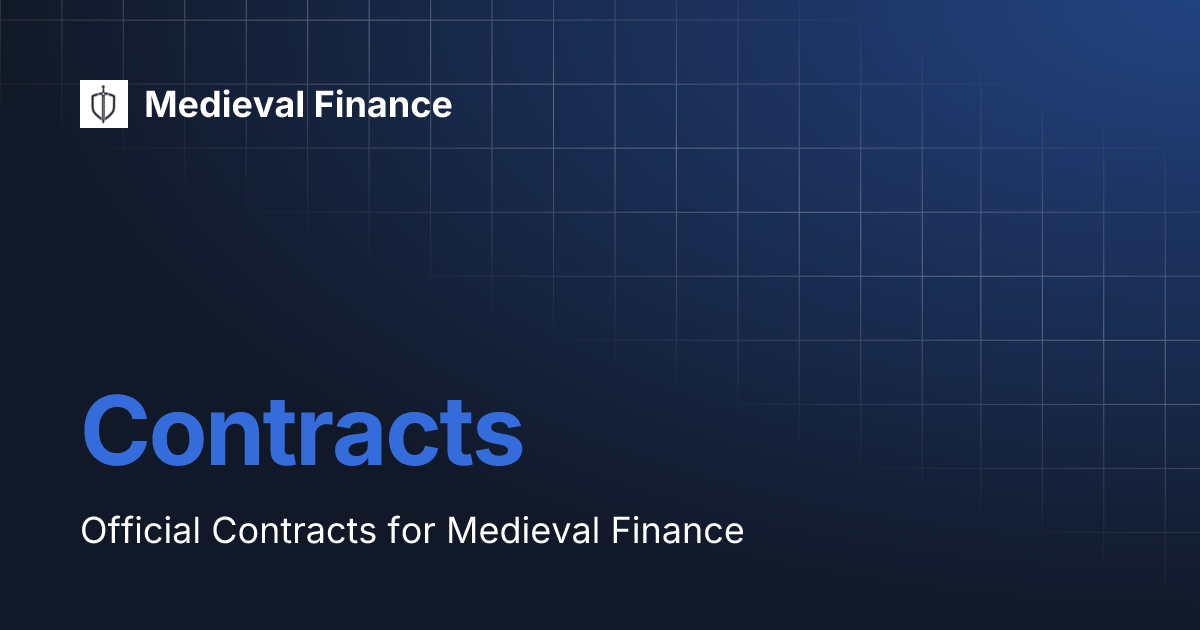 Contracts | Medieval Finance